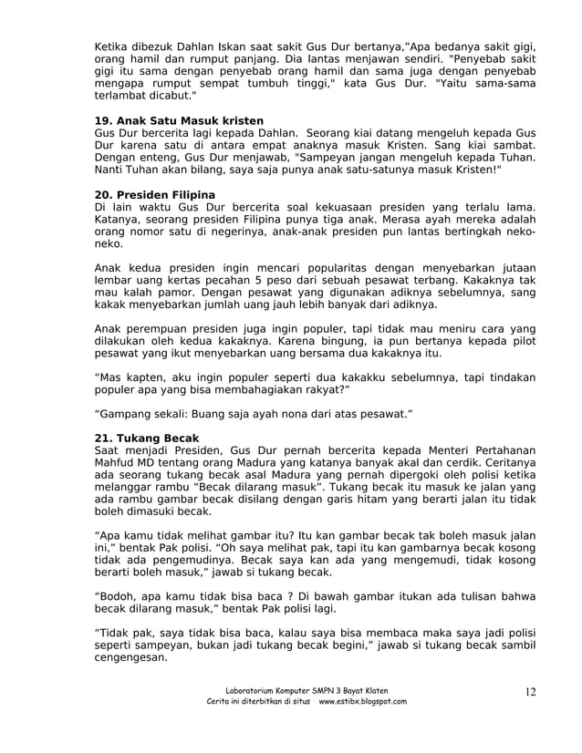 Humor gusdur lengkap | PDF