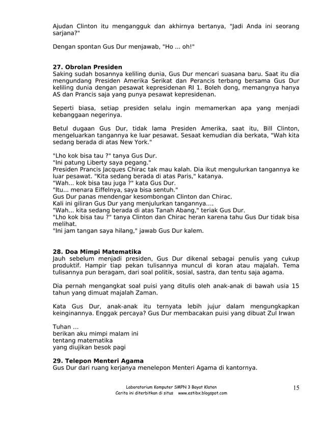 Humor gusdur lengkap | PDF