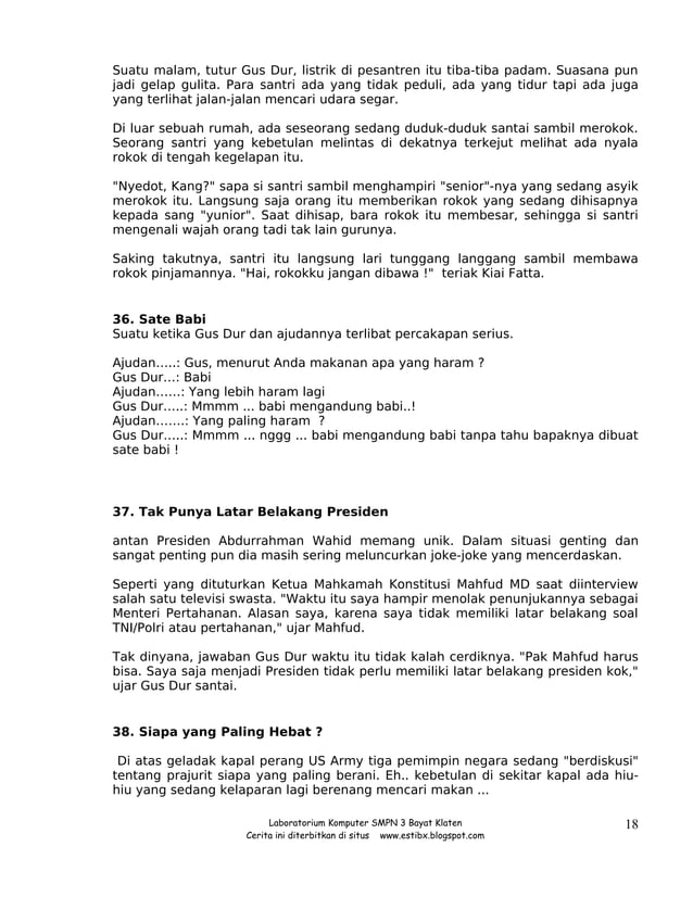 Humor gusdur lengkap | PDF