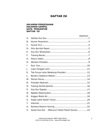 Humor gusdur lengkap | PDF