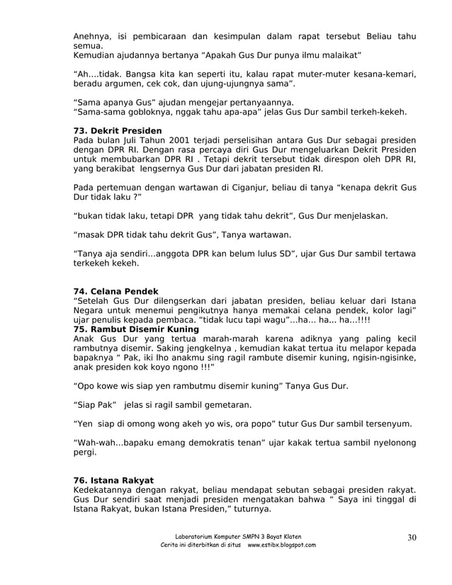 Humor gusdur lengkap | PDF