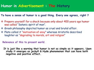 Humor in advertisement slideshow | PPSX