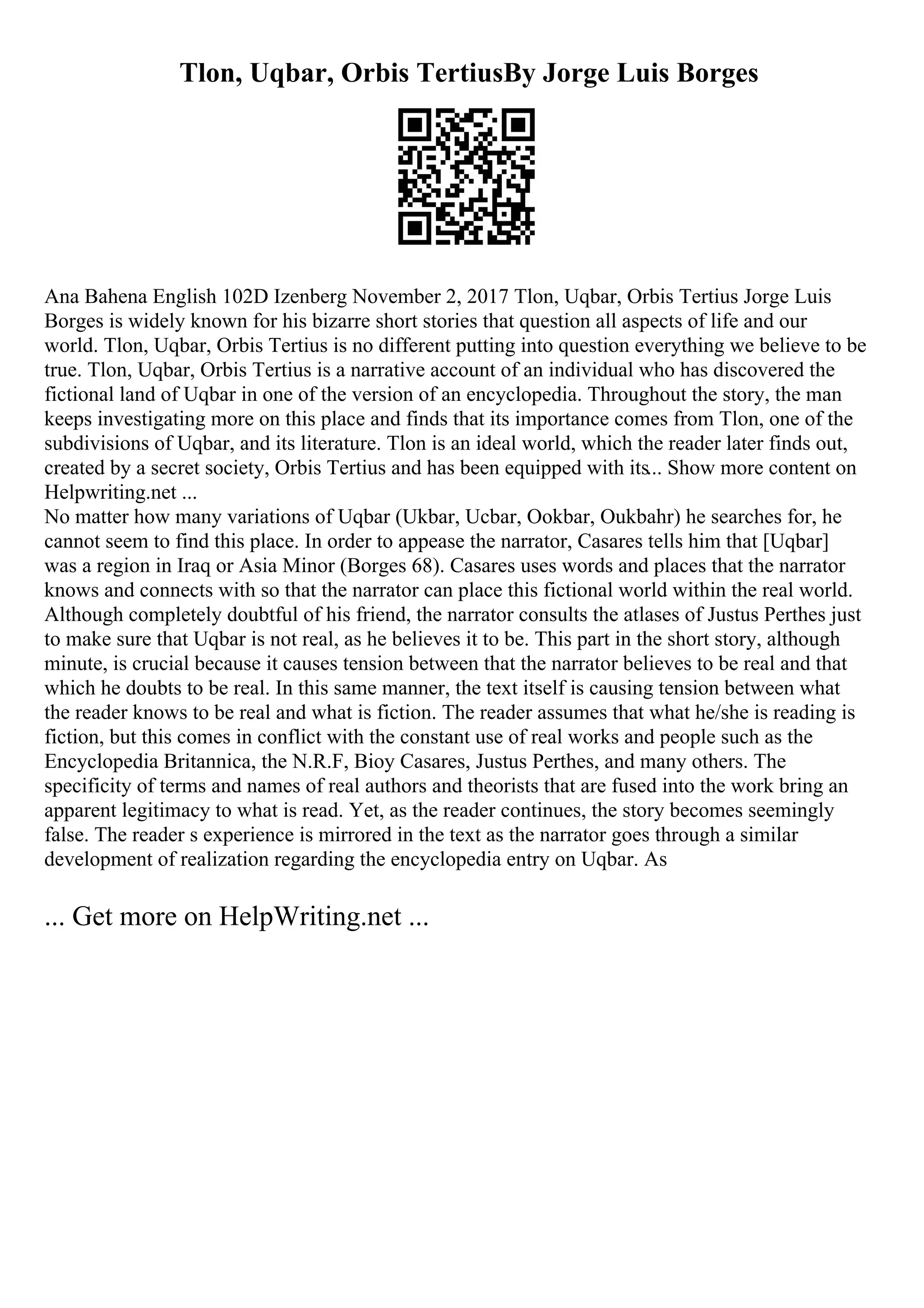 Humorous Personal Essay Examples | PDF