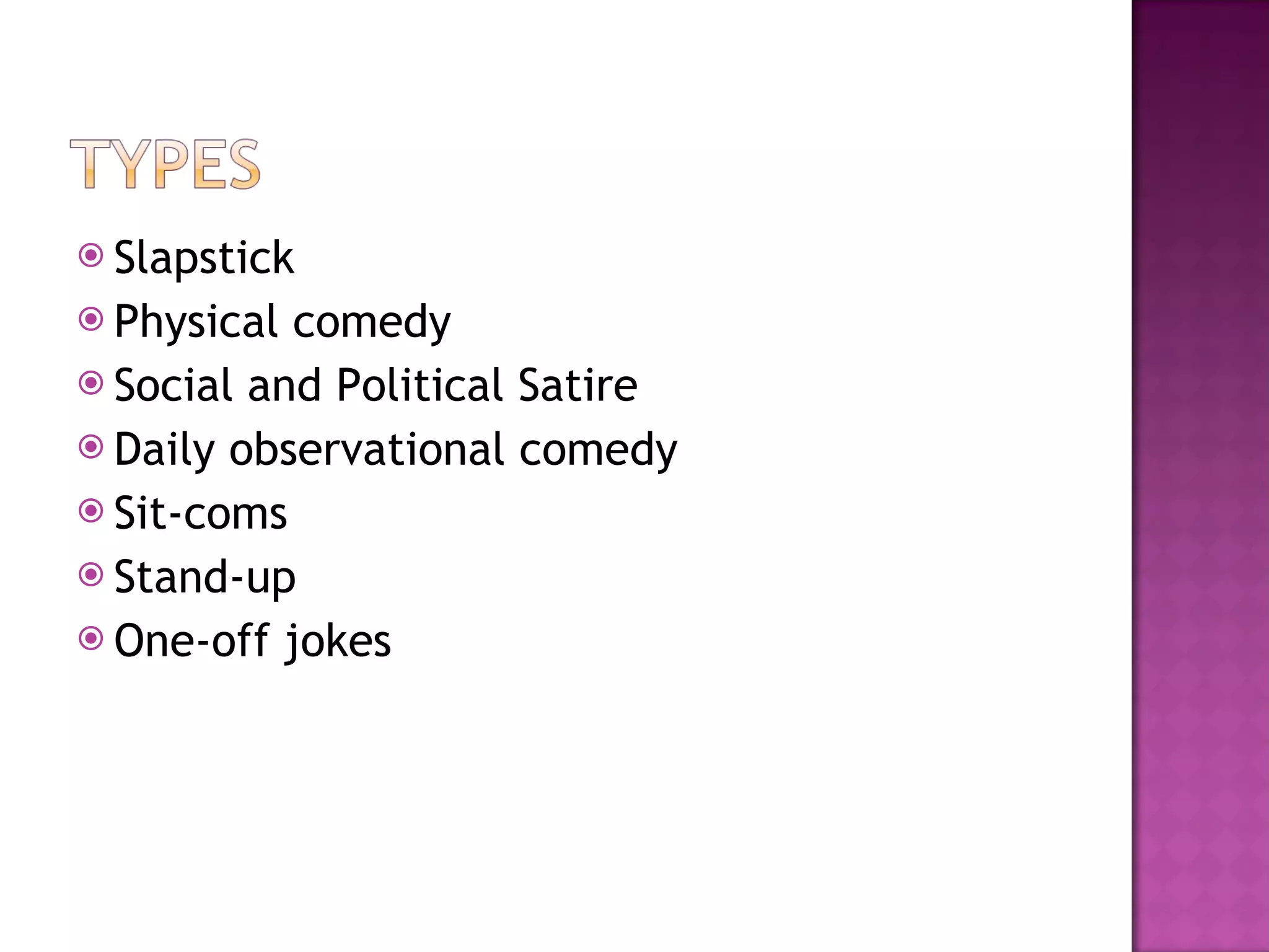 Humour Comedy Unit | PPT