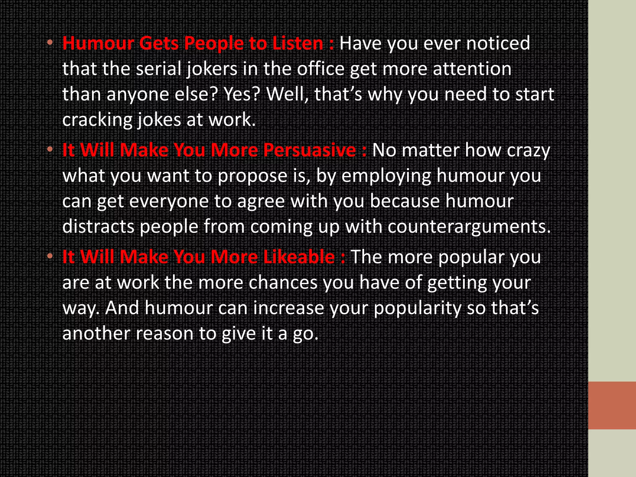 Humour at work | PPTX