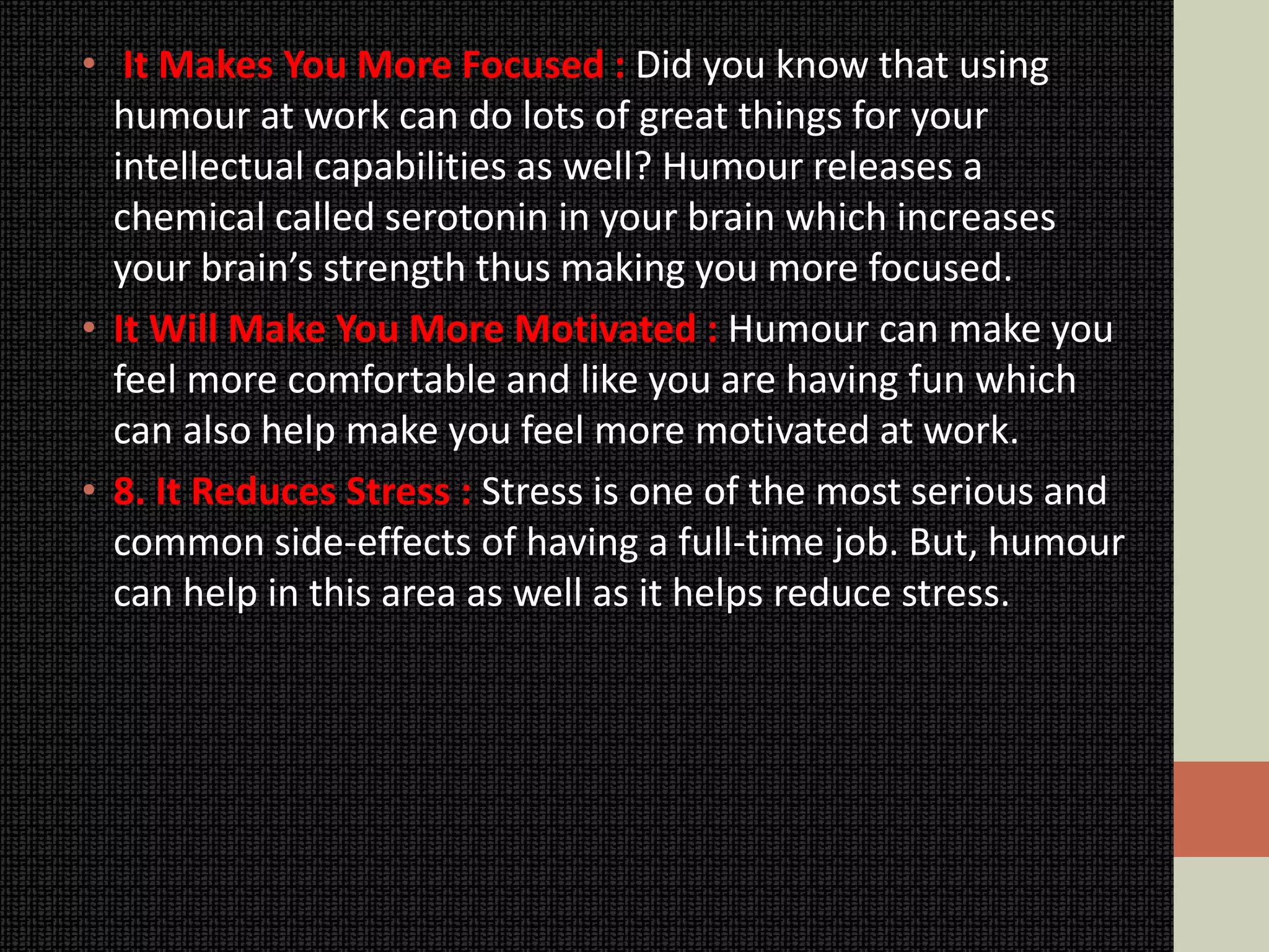 Humour at work | PPTX