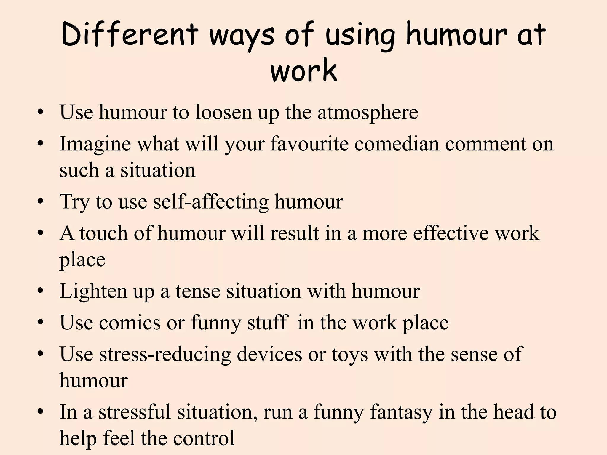 Humour at work presentation | PPTX