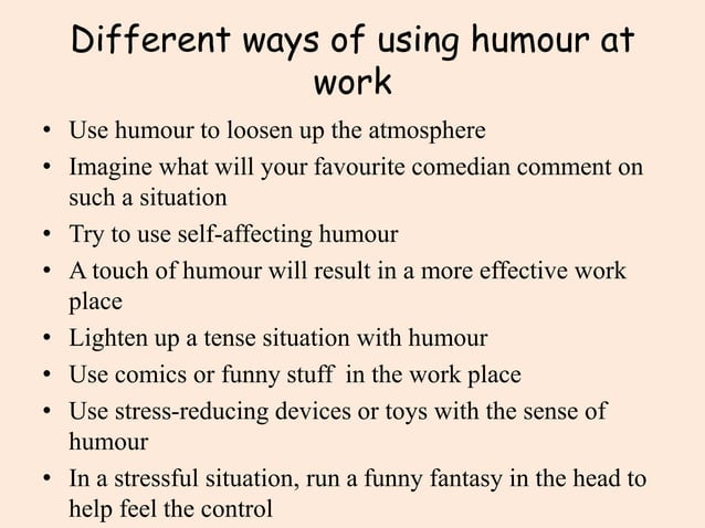 Humour at work presentation | PPTX | Humor and Satire | Pop Culture