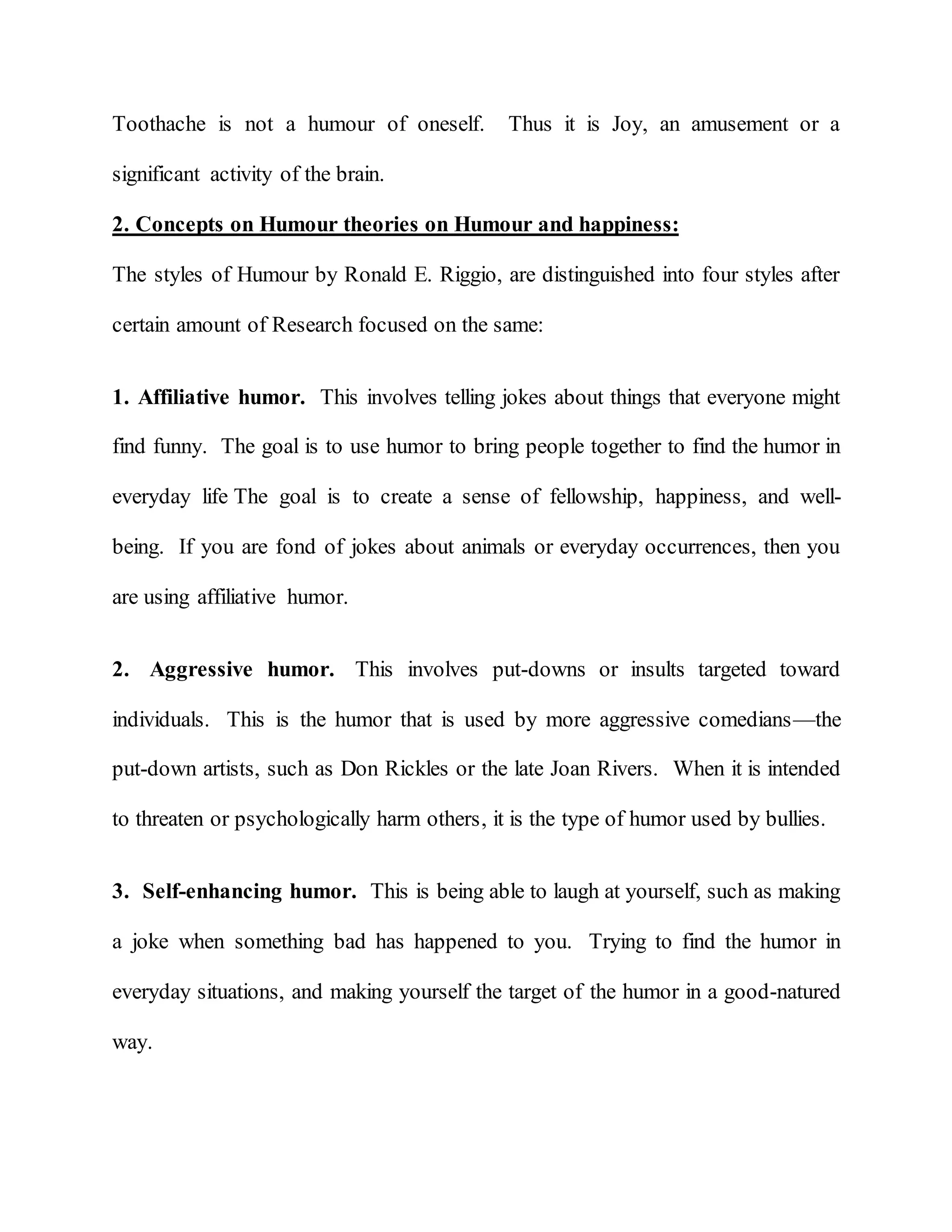 Humour in our daily life | DOCX