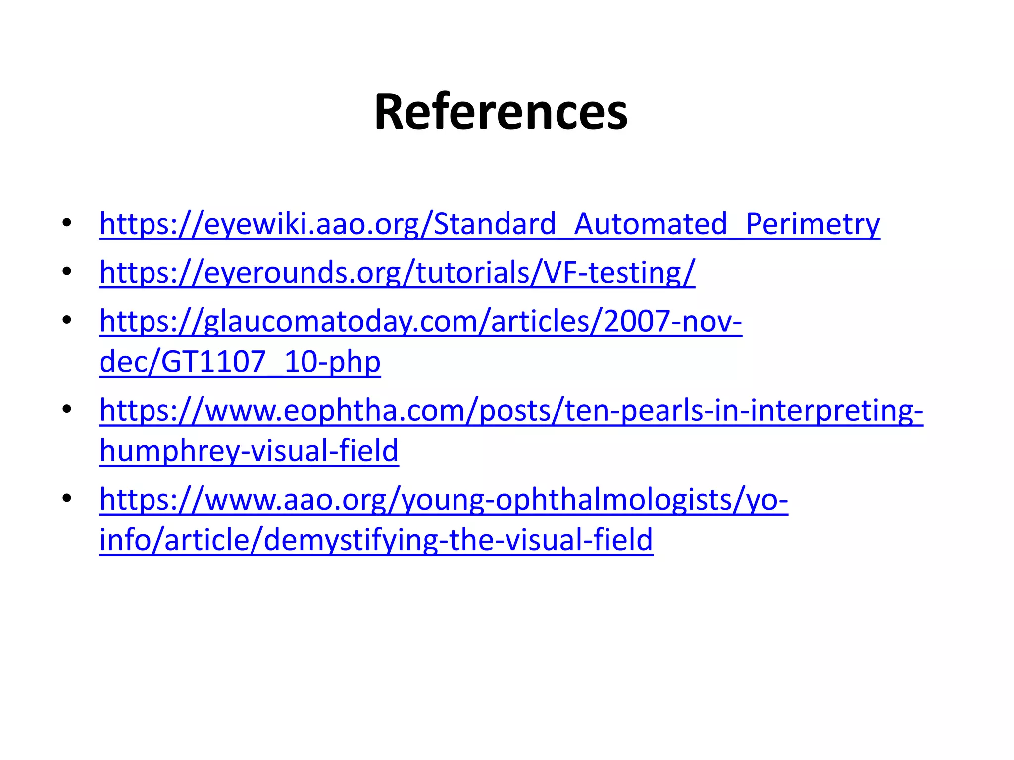 Humphery perimetry interpretation (part1) | PPT