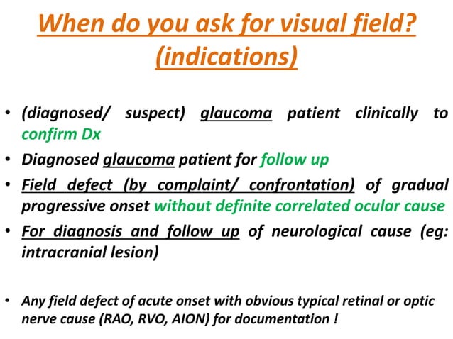 Humphery perimetry interpretation (part1) | PPT