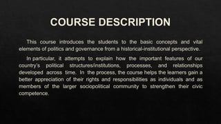 HUMSS5 COURSE OVERVIEW | PPTX