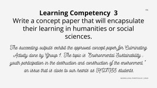 HUMSS_Sample-Portfolio guides and concepts | PDF