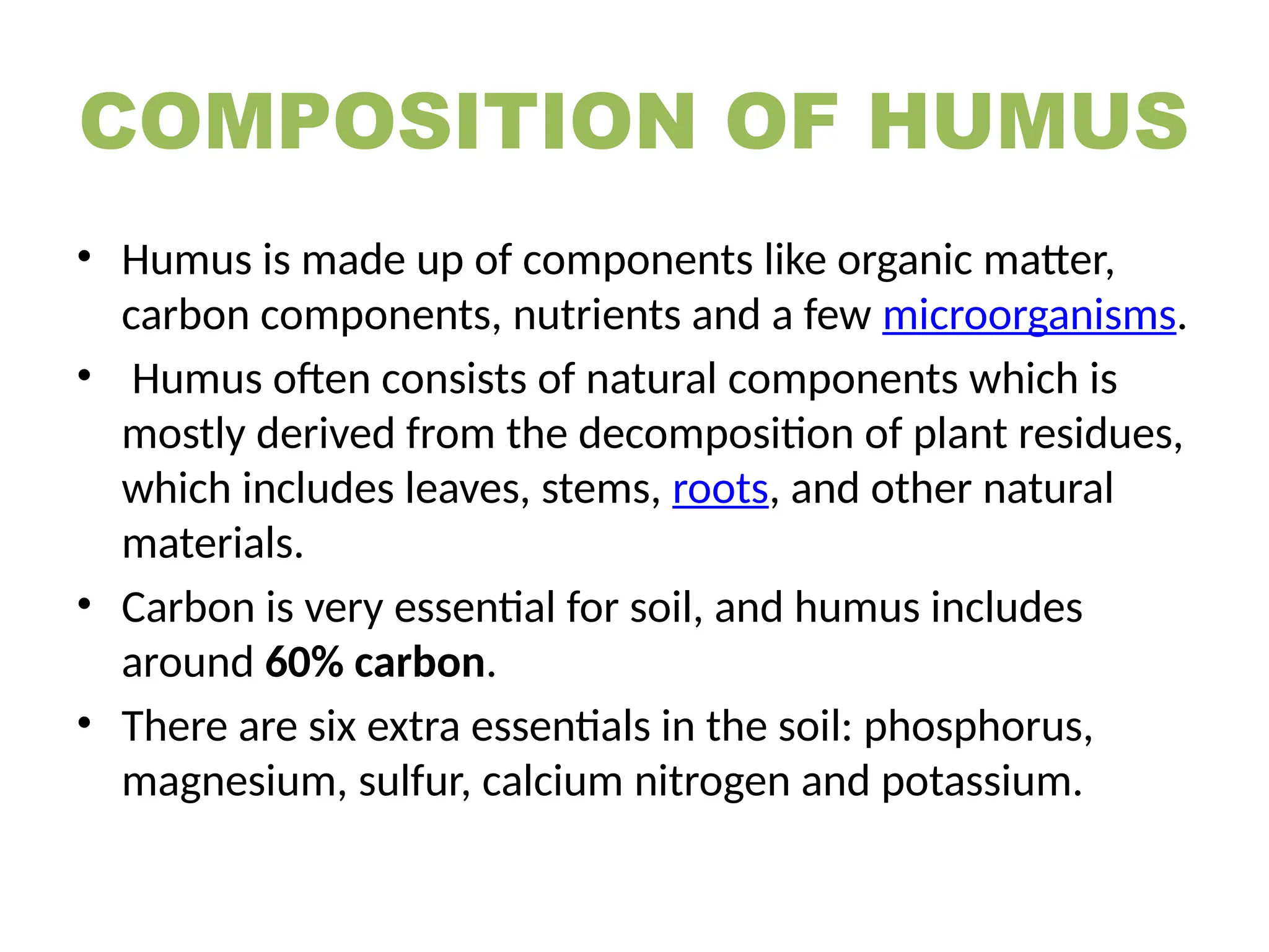HUMUS FORMATION.pptx soil and agricultural microbiology | PPTX