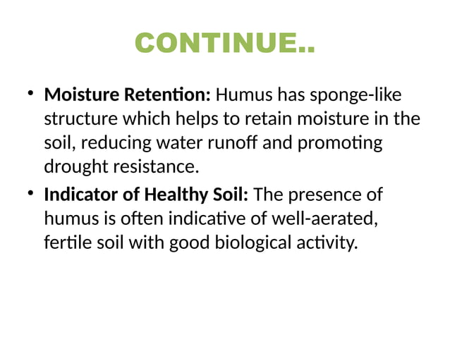 HUMUS FORMATION.pptx soil and agricultural microbiology | PPTX