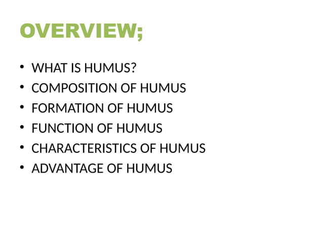 HUMUS FORMATION.pptx soil and agricultural microbiology | PPTX