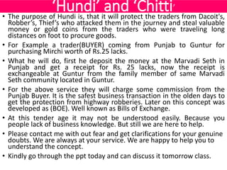 Hundi, bill of exchange VIVA VVIT | PPTX