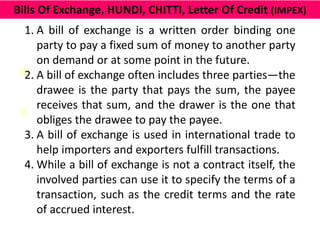 Hundi, bill of exchange VIVA VVIT | PPTX