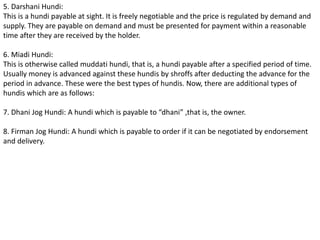 Hundi, bill of exchange VIVA VVIT | PPTX