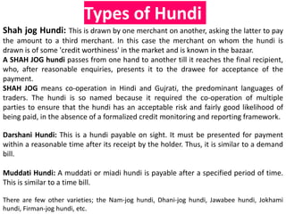 Hundi, bill of exchange VIVA VVIT | PPTX