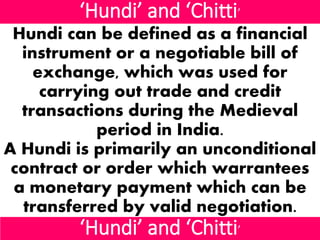 Hundi, bill of exchange VIVA VVIT | PPTX