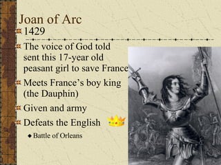 The Hundred Years War and Joan of Arc | PPT