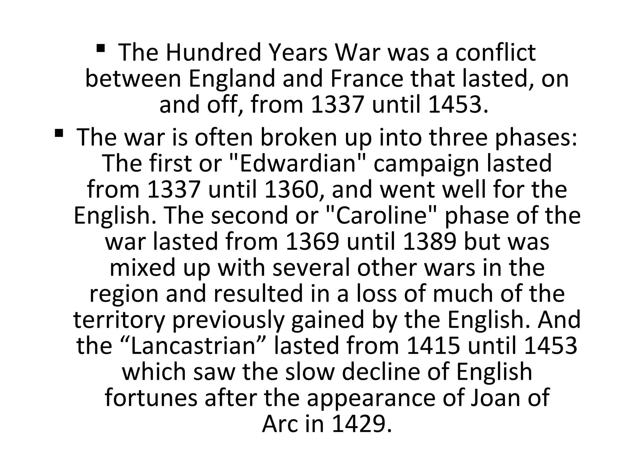 Hundred years war | PPT