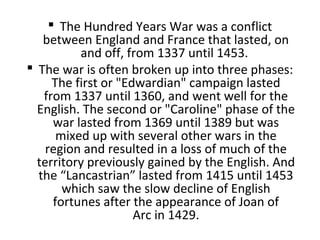 Hundred years war | PPT