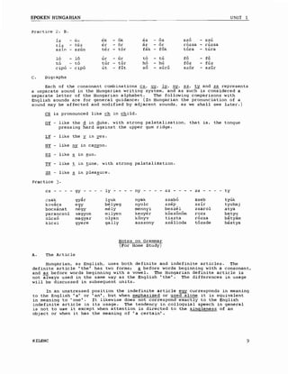 Learn Hungarian - FSI Basic Course (Part 1) | PDF