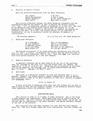 Learn Hungarian - FSI Basic Course (Part 1) | PDF