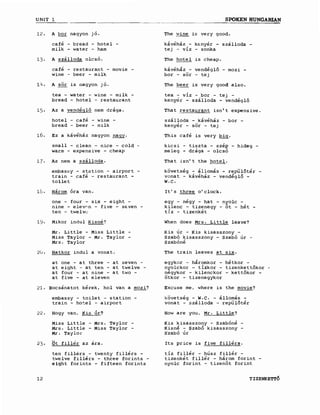 Learn Hungarian - FSI Basic Course (Part 1) | PDF