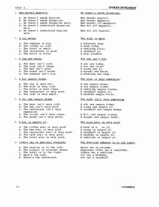 Learn Hungarian - FSI Basic Course (Part 1) | PDF