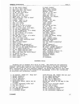 Learn Hungarian - FSI Basic Course (Part 1) | PDF