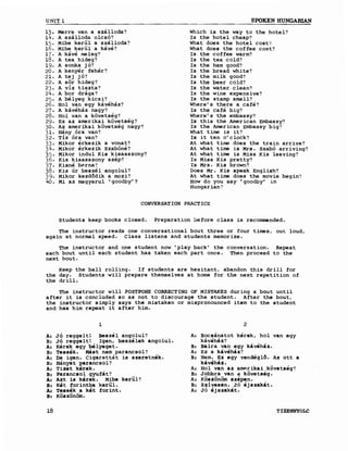 Learn Hungarian - FSI Basic Course (Part 1) | PDF