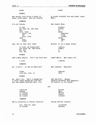 Learn Hungarian - FSI Basic Course (Part 1) | PDF