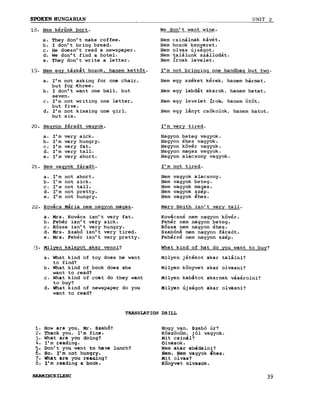 Learn Hungarian - FSI Basic Course (Part 1) | PDF