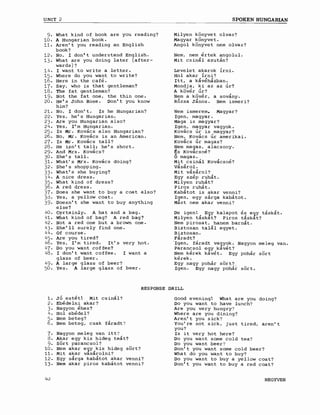 Learn Hungarian - FSI Basic Course (Part 1) | PDF