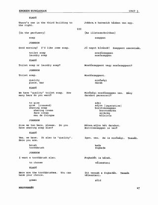 Learn Hungarian - FSI Basic Course (Part 1) | PDF