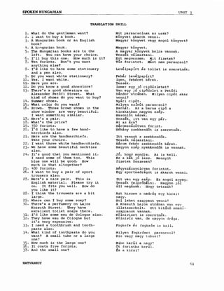 Learn Hungarian - FSI Basic Course (Part 1) | PDF