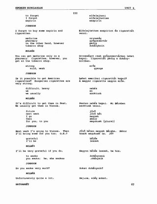 Learn Hungarian - FSI Basic Course (Part 1) | PDF