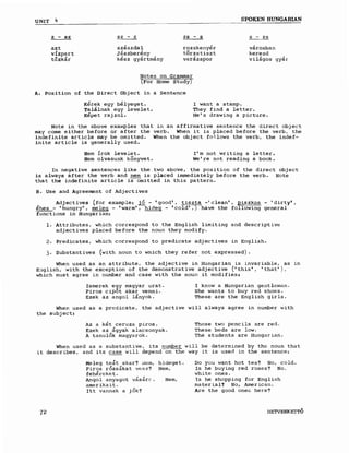 Learn Hungarian - FSI Basic Course (Part 1) | PDF