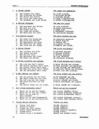 Learn Hungarian - FSI Basic Course (Part 1) | PDF