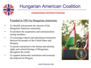 Hungarian american coalition | PPT | Civic affairs | Politics