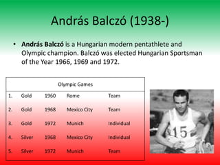 Hungarian medalists | PPTX | Summer Olympic Sports | Olympic Sports