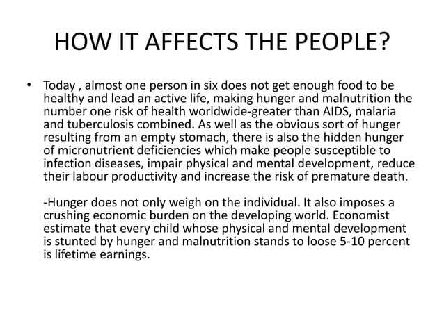 Hunger | PPT