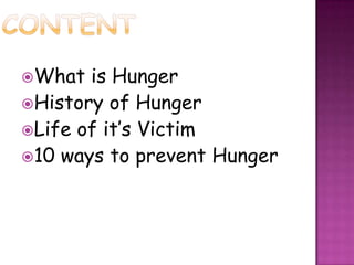 Hunger | PPT