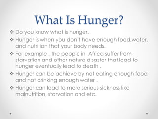Hunger | PPTX