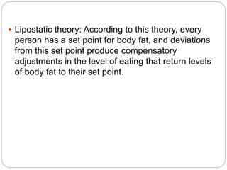 Biological foundation of behaviour- hunger | PPTX