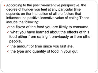Biological foundation of behaviour- hunger | PPTX