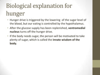 Hunger - Biological Explanation | PPTX